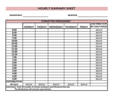 36 Free Hourly Schedule Templates for Excel & Word
