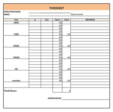 38 Simple Timesheet Templates (Excel) | Daily, Weekly