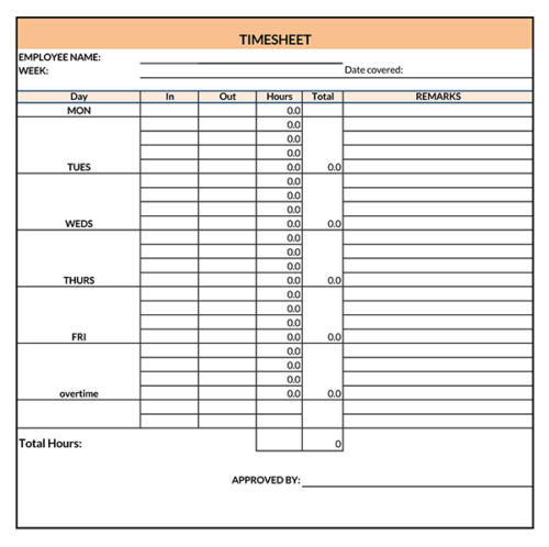 38 Simple Timesheet Templates (Excel) | Daily, Weekly