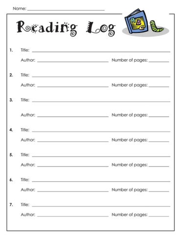 45 Printable Reading Log Templates (Word - Excel)