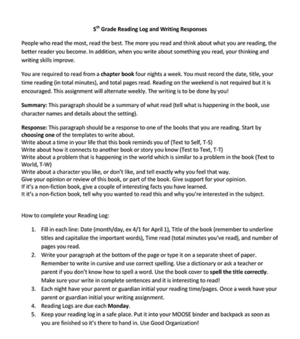 45 Printable Reading Log Templates (Word - Excel)
