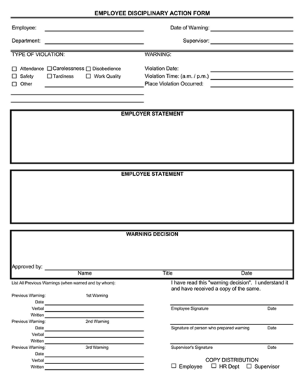 40 Employee Write-Up Forms: Format, Types, Guide, and Tips