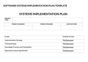 20 Free Implementation Plan Templates & Examples