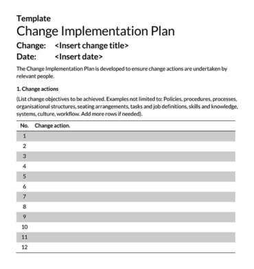 20 Free Implementation Plan Templates & Examples