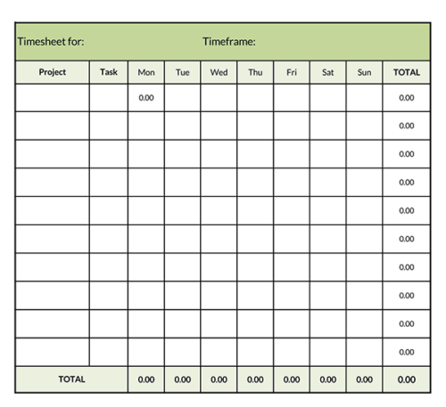38 Simple Timesheet Templates (Excel) | Daily, Weekly