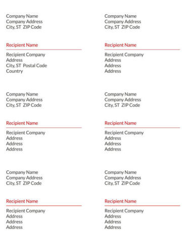 30 Free Printable Shipping Label Templates (Word, PDF)