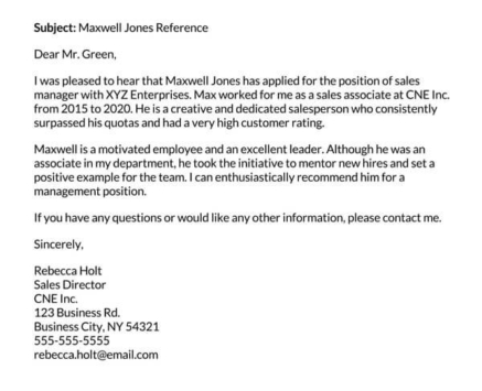 19 Outstanding Examples of Reference Letter from Manager