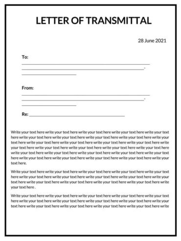 Transmittal Letter: Format (38 Examples & Samples)
