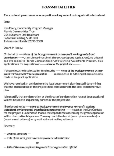 Transmittal Letter: Format (38 Examples & Samples)