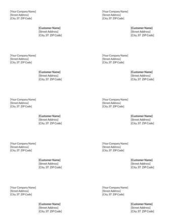 30 Free Printable Shipping Label Templates (Word, PDF)