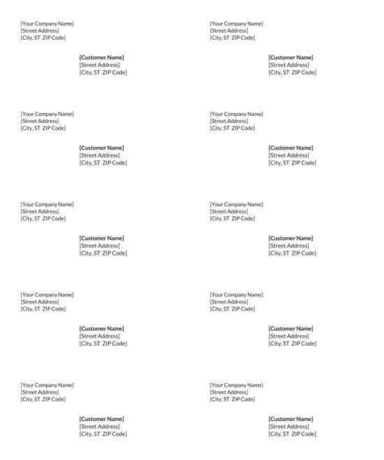 30 Free Printable Shipping Label Templates (Word, PDF)