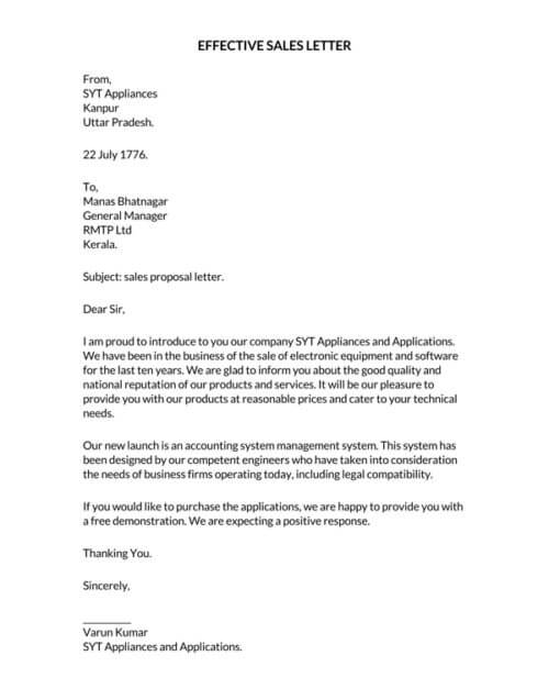 How to Pitch a Sales Letter (40 Examples & Templates)