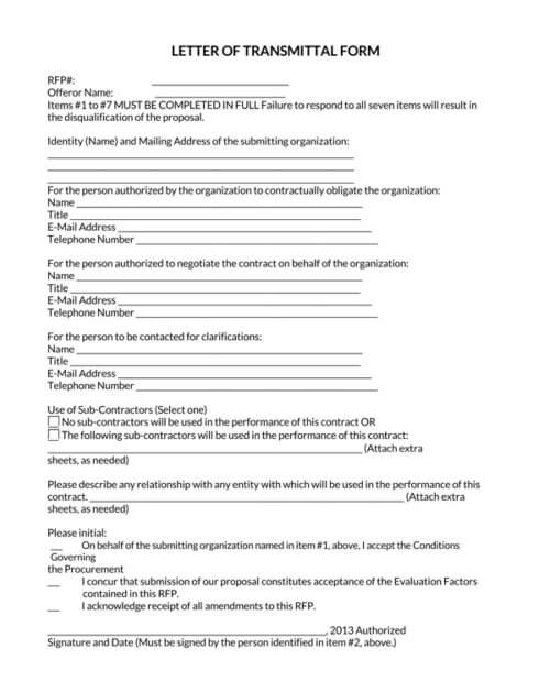 Transmittal Letter: Format (38 Examples & Samples)