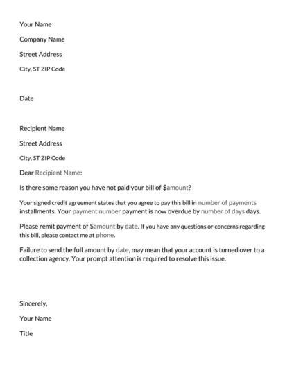 How to Word a Collection Letter: 32 Examples