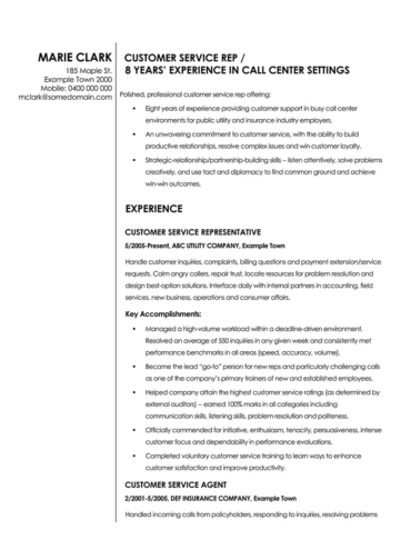 34 Perfect Customer Service Resume Examples