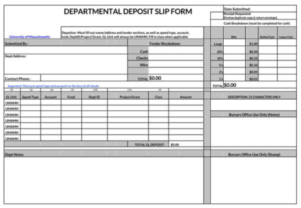 34 Blank Deposit Slip Templates and Examples