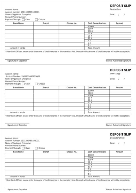 34 Blank Deposit Slip Templates and Examples