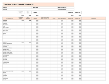 Free Estimate Templates (Edit & Print) – Word | Excel
