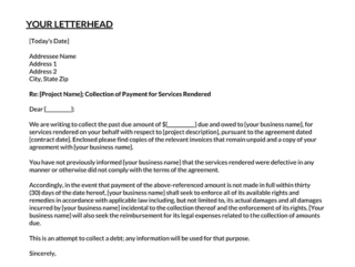 How to Word a Collection Letter: 32 Examples