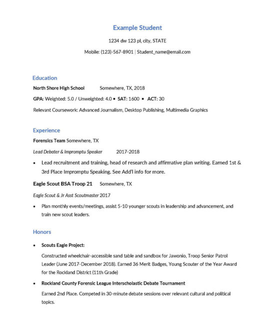 50 Free College Resume Templates for Students (Examples)