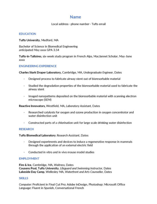 50 Free College Resume Templates for Students (Examples)