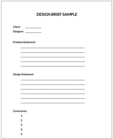32 Free Design Brief Templates and Examples