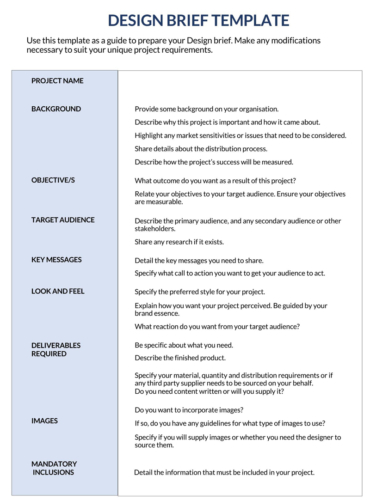 32 Free Design Brief Templates and Examples