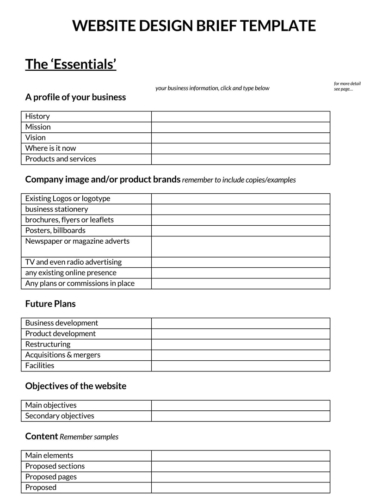 32 Free Design Brief Templates and Examples