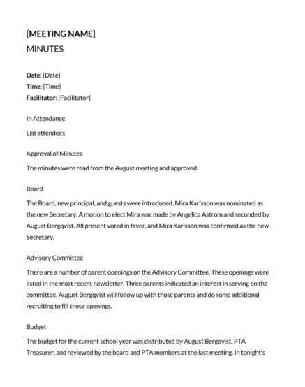 46 Free Meeting Minutes Templates (Word | PDF)