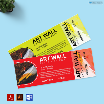 32 Free Event Ticket Templates (Word | PDF | AI | PSD)