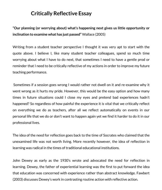 How to Write a Reflective Essay | 48 Essay Examples