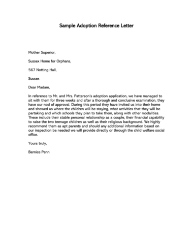 22 Adoption Reference Letter Samples (How to Write) + Tips