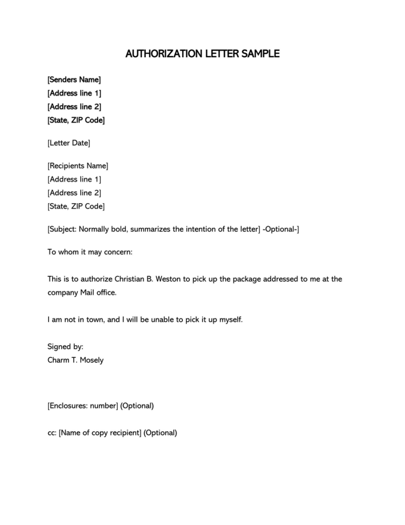 How to Write an Authorization Letter (Format, Sample Letters)