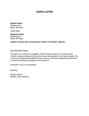 How to Write an Authorization Letter (Format, Samples)