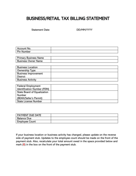 Free Billing Statement Templates (Excel, Word, PDF)