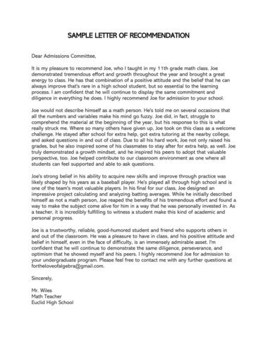 20 Best College Recommendation Letter Samples [Guide & Tips]