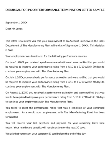 40 Free Employee Termination Letter / Notice Templates