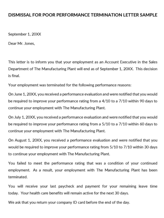 40 Free Employee Termination Letter / Notice Templates