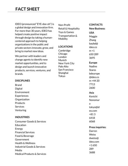 14 Free Fact Sheet Templates, Examples, and Designs