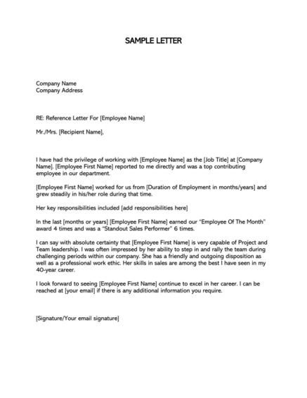 Recommendation Letter From Supervisor (14 Best Examples)