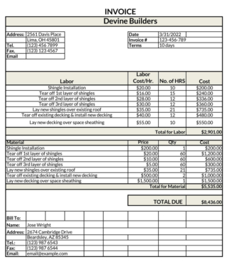 23 Free Service Invoice Templates - (Word, Excel)