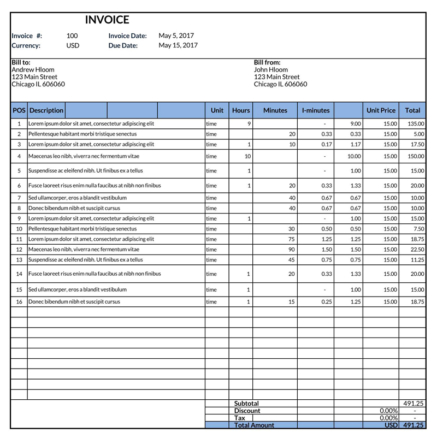 23 Free Service Invoice Templates - (Word, Excel)