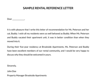 Tenant Recommendation Letter (From Landlord) | 25 Samples
