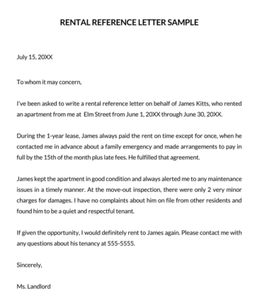 Tenant Recommendation Letter (From Landlord) | 25 Samples