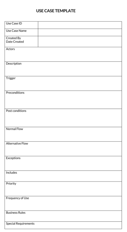 20 Productive Use Case Templates and Examples | Word, PDF