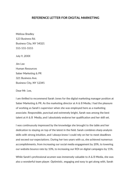 30 Best Reference Letter Examples [Writing Tips]