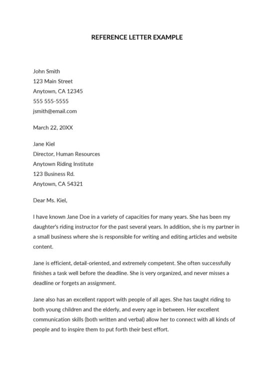 30 Best Reference Letter Examples [Guide & Writing Tips]