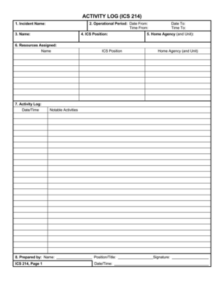 30 Free Daily Activity Log Templates (Excel, Word, PDF)