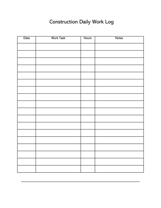 30 Free Daily Activity Log Templates (Excel, Word, PDF)