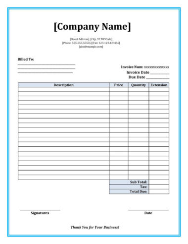 Free Commercial Invoice Templates (Excel | Word | PDF)